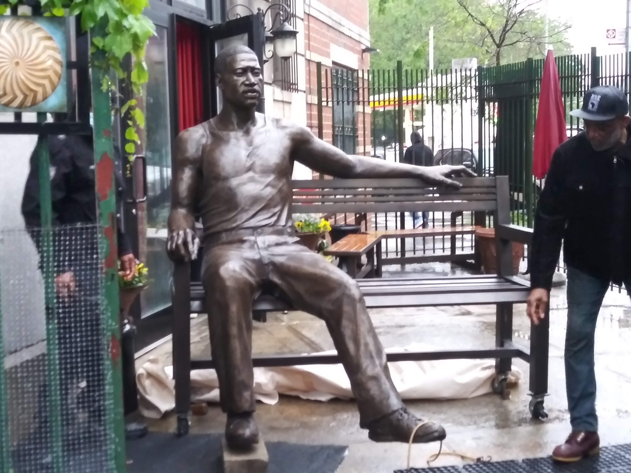 George Floyd Statue Finds Temporary Home At Faison Firehouse Theater