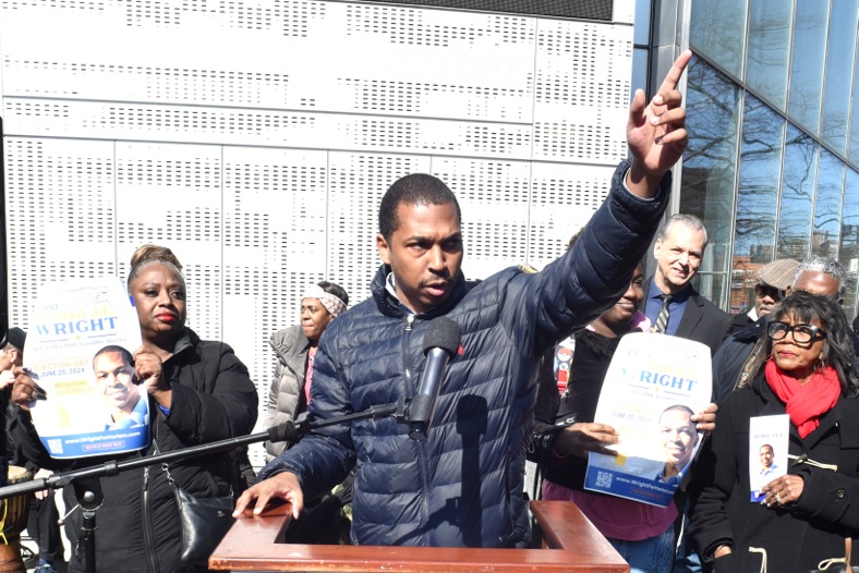 Jordan J.G. Wright officially launches campaign with fanfare