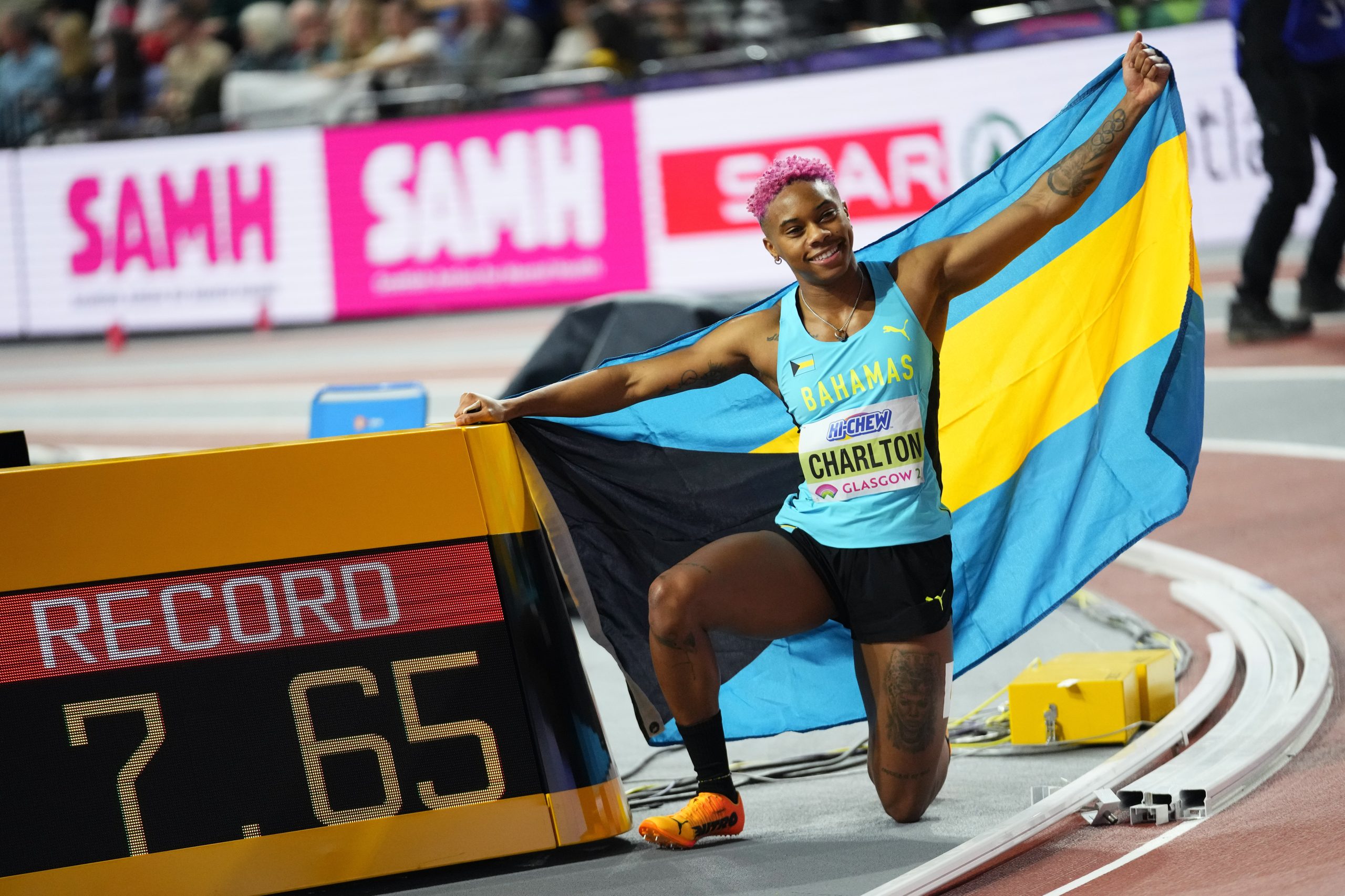 Devynne Charlton breaks her own world record in 60-meter hurdles at ...