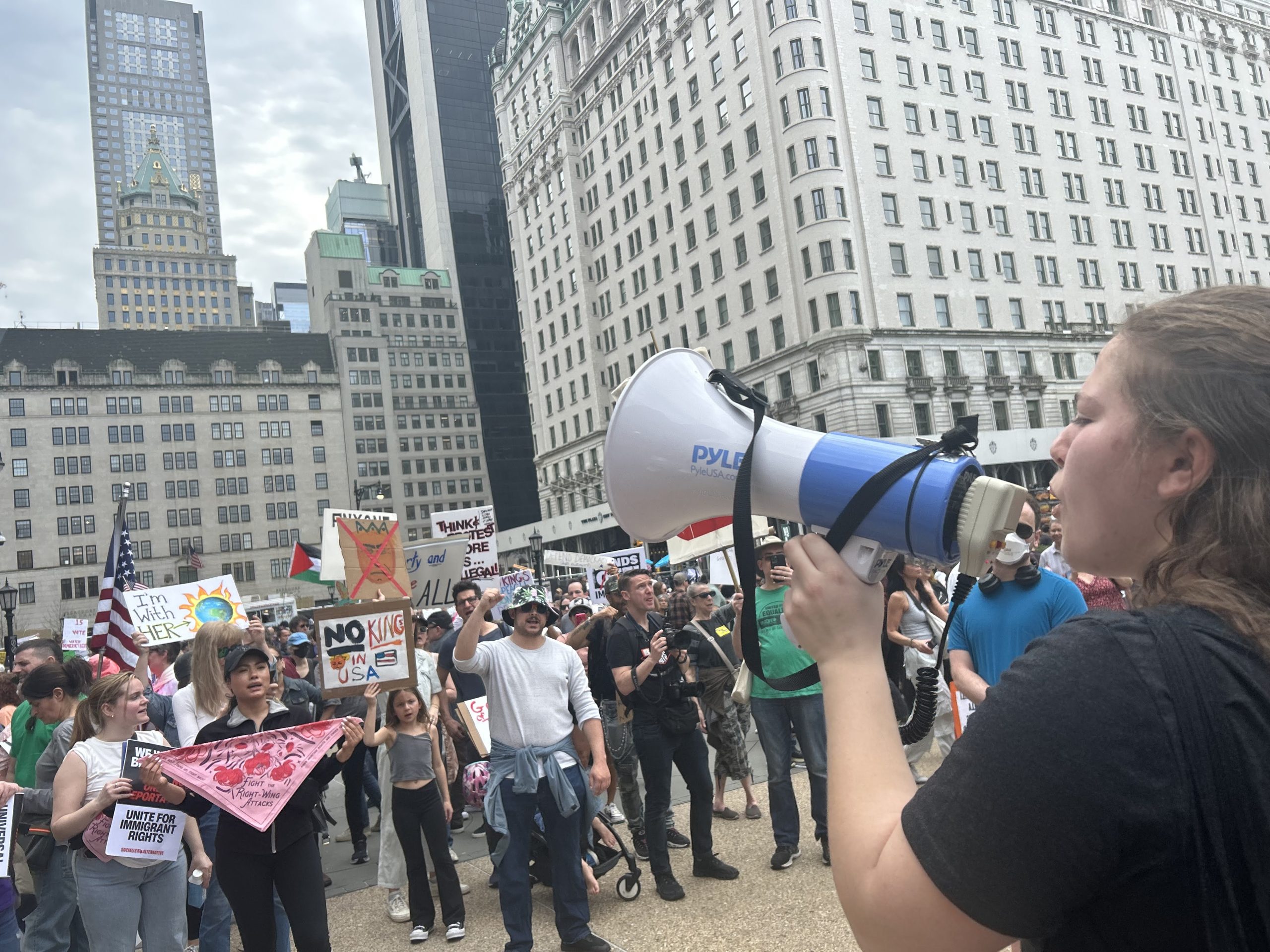 Mostly white crowd at Earth Day protest for Black and Brown communities